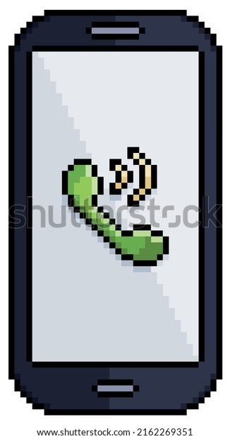 Pixel Art Cell Phone Call Icon Stock Vector (Royalty Free) 2162269351 ...