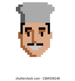 Pixel Art Chef Face Stock Vector (Royalty Free) 1384558148 | Shutterstock