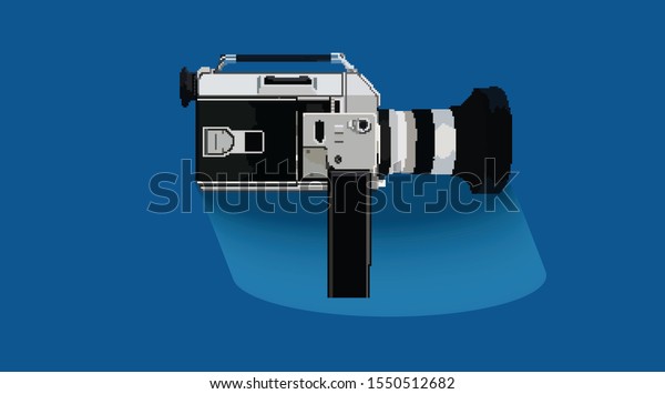 Pixel Art Cinema Camera Icon Vector Stock Vector (Royalty Free ...
