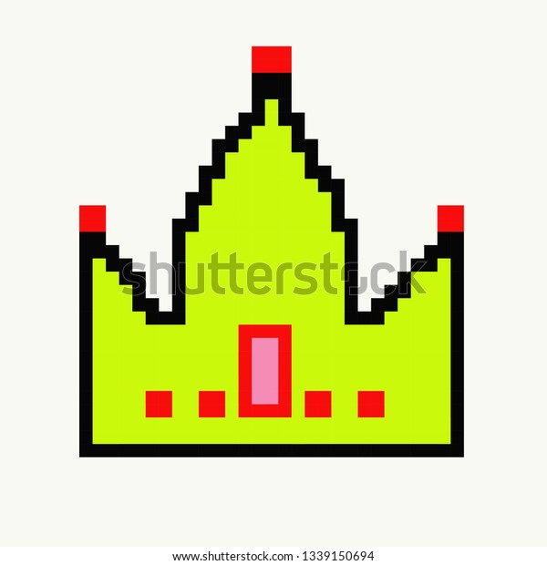 Pixel Art Crown Stock Vector (Royalty Free) 1339150694