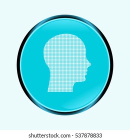 Pixel Art Design Human Head Logo: vector de stock (libre de regalías ...