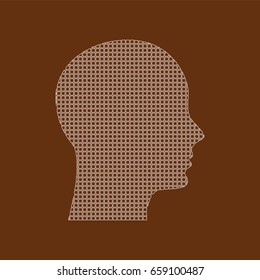 Vektor Stok Pixel Art Design Human Head Logo (Tanpa Royalti) 659100487 ...