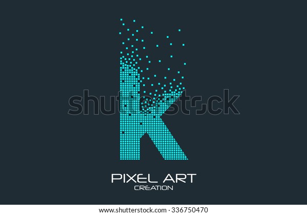 Pixel art design of the K letter logo.