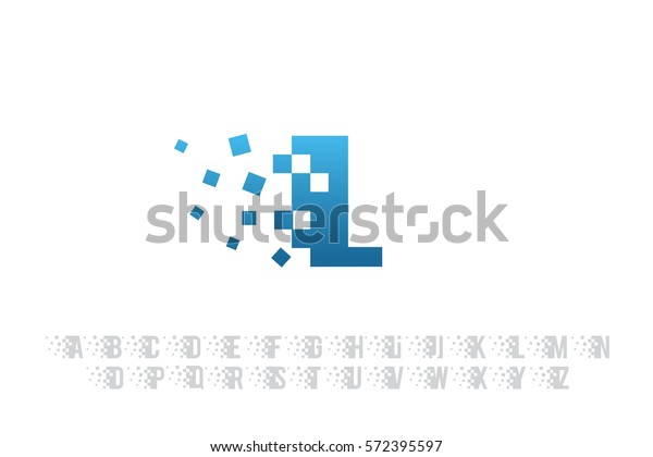 Pixel Art Design L Letter Logo Stock Vector (Royalty Free) 572395597 ...