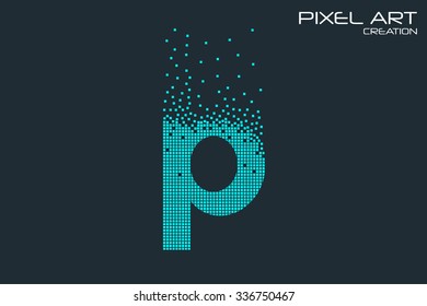 2,057 Letter p pixel logo Stock Illustrations, Images & Vectors ...