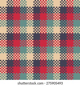Pixel Art Design Seamless Pattern Stock Vector (Royalty Free) 275905493 ...