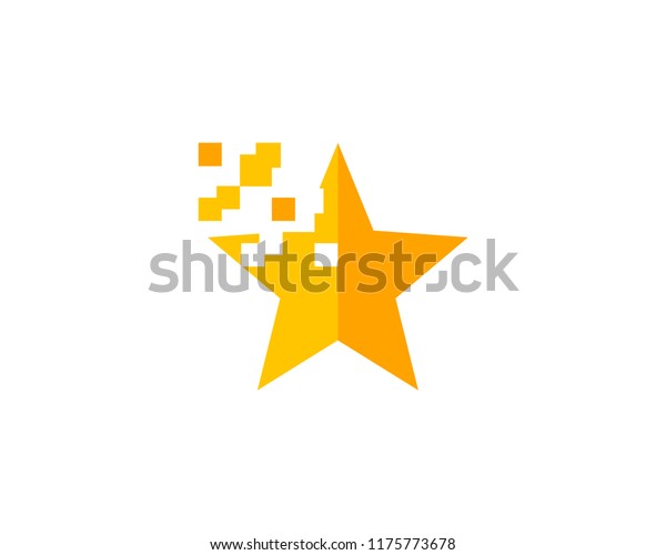 Pixel Art Design Star Logo 스톡 벡터(로열티 프리) 1175773678 | Shutterstock