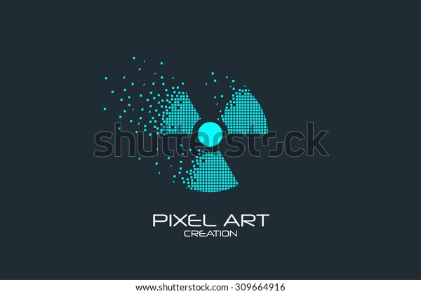 Pixel Art Design Toxic Logo Stock Vector (Royalty Free) 309664916 ...