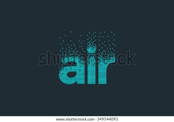 Vektor Stok Pixel Art Design Word Air (Tanpa Royalti) 349544093 ...