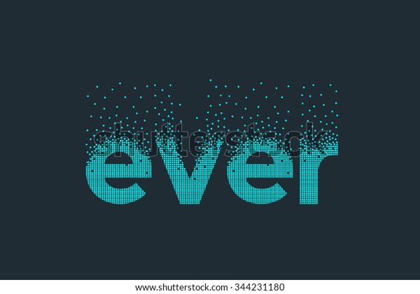 Pixel Art Design Word Ever Stock Vector (Royalty Free) 344231180