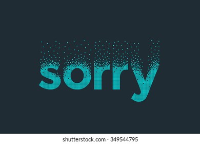 Pixel Art Design Word Sorry Stock Vector (Royalty Free) 349544795 ...