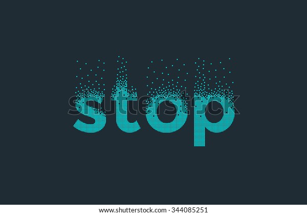Pixel Art Design Word Stop Stock Vector (Royalty Free) 344085251 ...