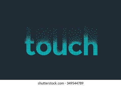 Pixel Art Design Word Touch Stock Vector (Royalty Free) 349544789 ...