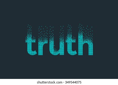 Pixel Art Design Word Truth Stock Vector (Royalty Free) 349544075 ...