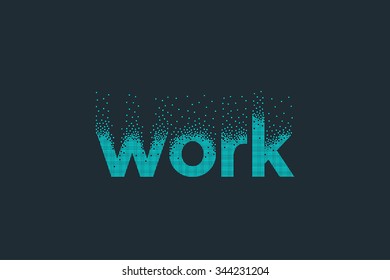 Pixel Art Design Word Work Stock Vector (Royalty Free) 344231204 ...