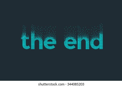 Pixel Art Design Words End: เวกเตอร์สต็อก (ปลอดค่าลิขสิทธิ์) 344085203