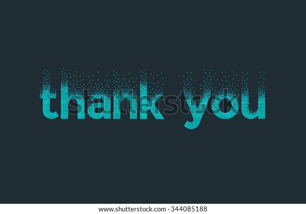 Pixel art design des mots merci : image vectorielle de stock (libre de ...