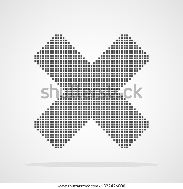 Pixel Art Design X Cross Vector Stock Vector (Royalty Free) 1322426000 ...