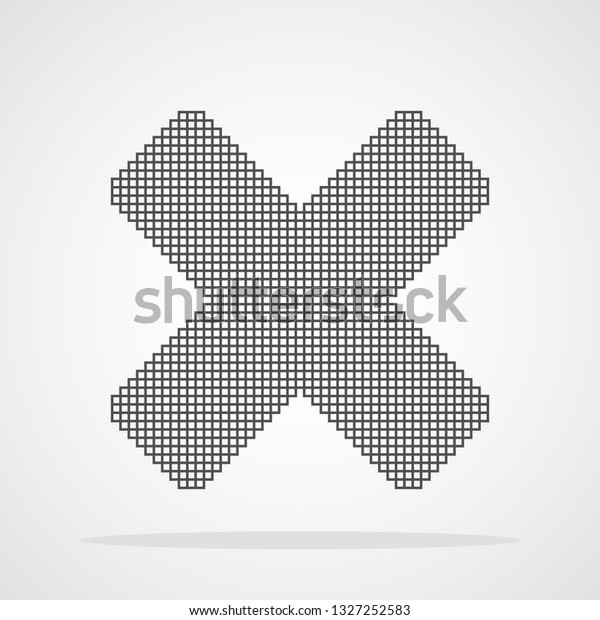 Pixel Art Design X Cross Vector Stock Vector (Royalty Free) 1327252583 ...