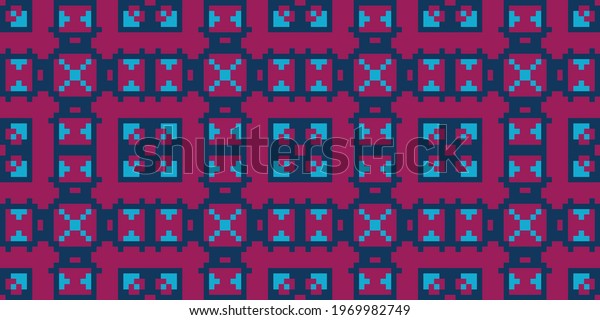 Pixel Art Digital Seamless Pattern Vector Stock Vector (Royalty Free ...