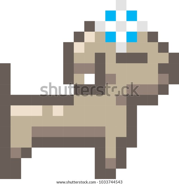 Pixel Art Dog 16x16 Pixels Stock Vector (Royalty Free) 1033744543 ...