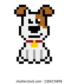 Pixel Art Dog Version Cartoon Three: เวกเตอร์สต็อก (ปลอดค่าลิขสิทธิ์ ...