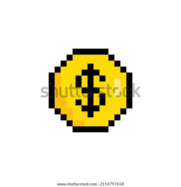 Pixel Art Dollar Icon Vector Pixel 库存矢量图（免版税）2114797658 | Shutterstock