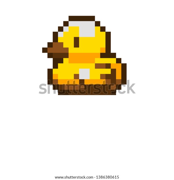 Pixel Art Duckling Version Cartoon: เวกเตอร์สต็อก (ปลอดค่าลิขสิทธิ์ ...