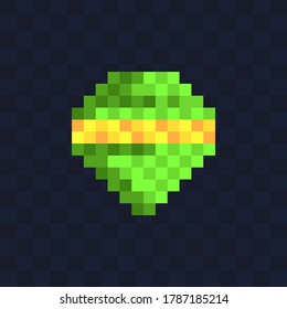 Pixel Art Emerald Gold Vector Pixel Stock Vector (Royalty Free ...