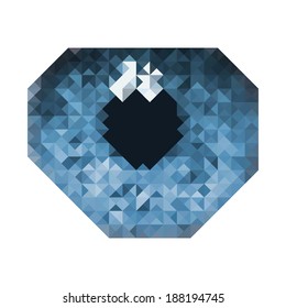 Pixel Art Eye Close Stock Vector (Royalty Free) 188194745