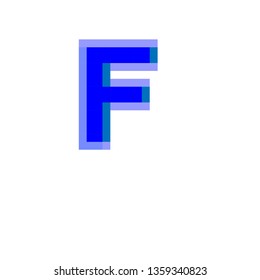 Pixel Art F: vector de stock (libre de regalías) 1359340823 | Shutterstock