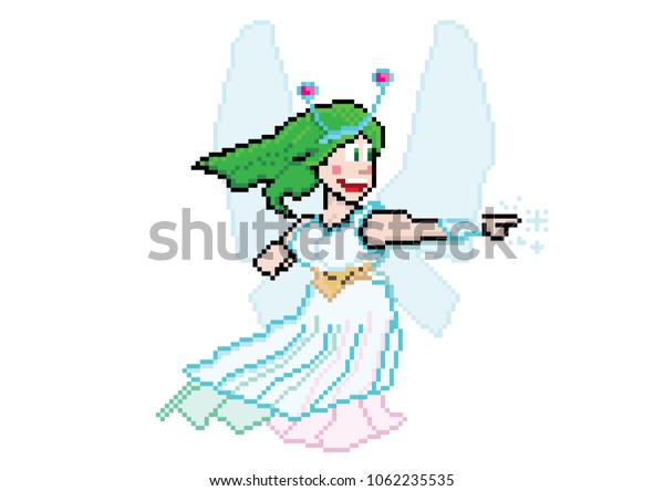 Pixel Art Fairy Charging 스톡 벡터(로열티 프리) 1062235535 | Shutterstock