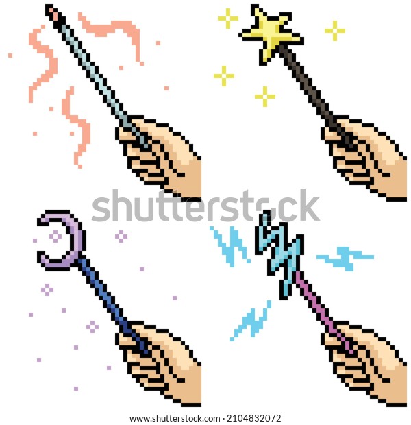Pixel Art Fantasy Magic Wand 库存矢量图（免版税）2104832072 | Shutterstock