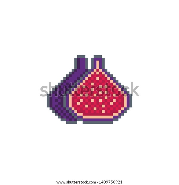 Pixel Art Figs Icon Vector Design Stock Vector (Royalty Free ...