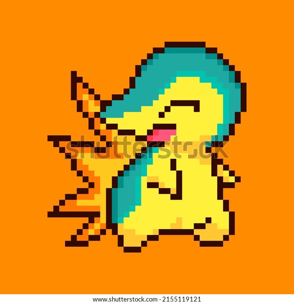 Pixel Art Fire Animal Vector: เวกเตอร์สต็อก (ปลอดค่าลิขสิทธิ์ ...