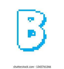 Pixel Art Font B Stock Vector (Royalty Free) 1343761346 | Shutterstock