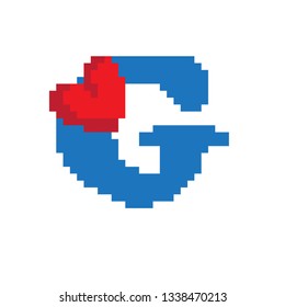 Pixel Art Font G Stock Vector (Royalty Free) 1338470213 | Shutterstock