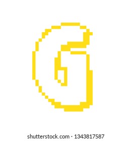 Pixel Art Font G Stock Vector (Royalty Free) 1343817587 | Shutterstock