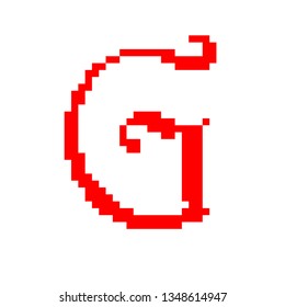 Pixel Art Font R Stock Vector (Royalty Free) 1349642387