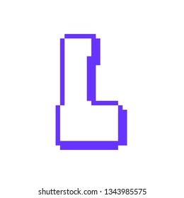 Pixel Art Font L Stock Vector (Royalty Free) 1343985575 | Shutterstock