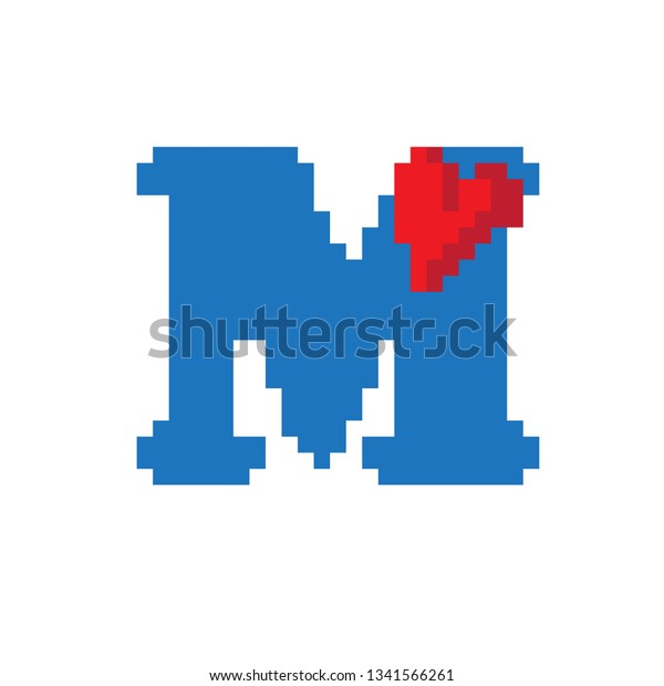 Pixel Art Font M: เวกเตอร์สต็อก (ปลอดค่าลิขสิทธิ์) 1341566261 ...