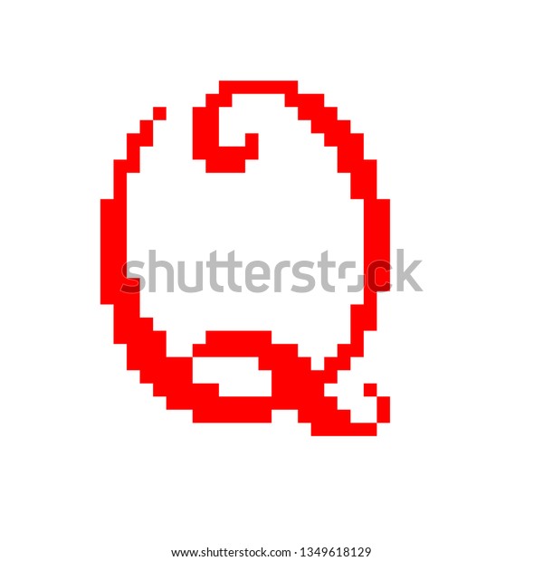 Pixel Art Font Q Stock Vector (Royalty Free) 1349618129 | Shutterstock