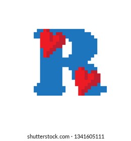 Pixel Art Font R Stock Vector (Royalty Free) 1341605111 | Shutterstock