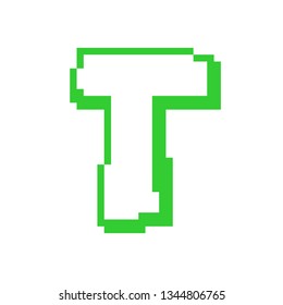 Pixel Art Font T Stock Vector (Royalty Free) 1344806765 | Shutterstock