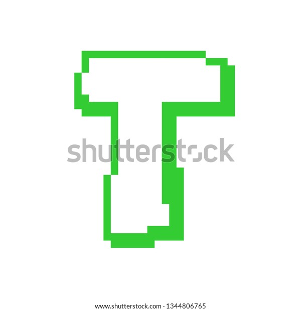Pixel Art Font T Stock Vector (Royalty Free) 1344806765 | Shutterstock