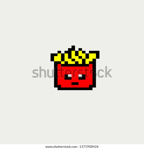 Pixel Art French Fries Stock Vector (Royalty Free) 1371908426 ...