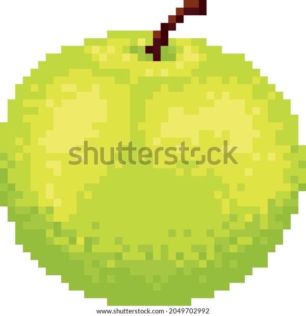 Pixel Art Fruit Apple Old Style: เวกเตอร์สต็อก (ปลอดค่าลิขสิทธิ์ ...