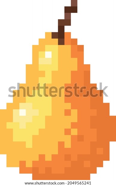 Pixel Art Fruit Pear Old Style Stock Vector (Royalty Free) 2049565241 ...