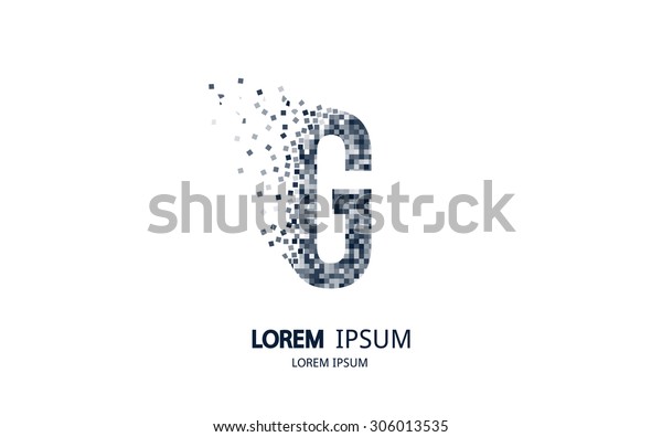 Pixel Art G Letter Logo Vector Stock Vector (Royalty Free) 306013535