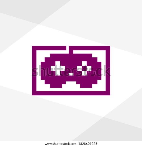 Pixel Art Gamepad Gaming Logo Stock Vector (Royalty Free) 1828601228 ...